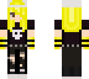 Yellow Emo with Hat | Minecraft Skin