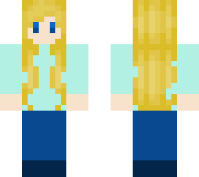 Blonde Hair Blue Eye Girl | Minecraft Skin