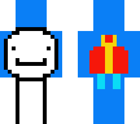 Blue dream with jetpack (credit to botveythegreat) | Minecraft Skin