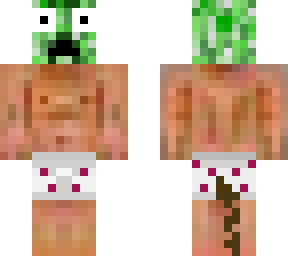 Creeper but poop on his shorts | Minecraft Skin