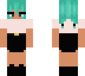 cute green twintails | Minecraft Skin