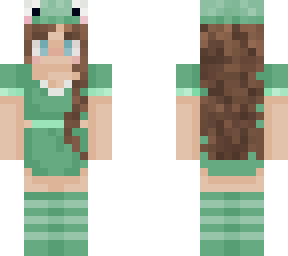 Girl in frog hat | Minecraft Skin