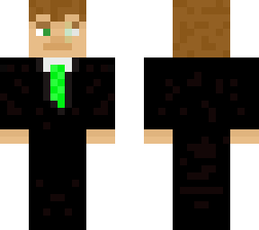 Skin im Anzug mit grner Krawatte | Minecraft Skin
