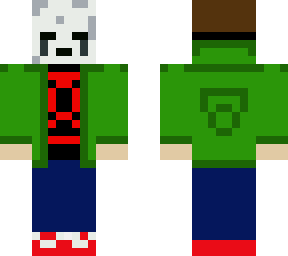green masked jacket ver 2 | Minecraft Skin