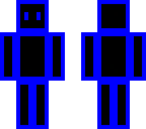 blue outline | Minecraft Skin