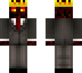 magma cube in suit w/ crown | Minecraft Skin