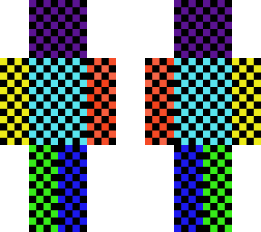 Multi Colored Checkered Skin | Minecraft Skin