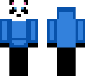 Panda with a Pullover Blue | Minecraft Skin