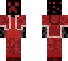Red Creeper Gamer no hood | Minecraft Skin