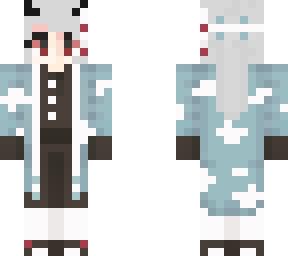 tanjiro demon slayer anime girl modeus kitsune | Minecraft Skins