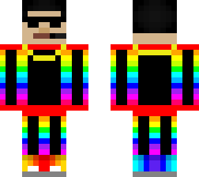 Cartoony rainbow gamer | Minecraft Skin