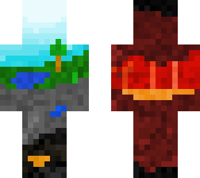 Overworld=nether pixel art | Minecraft Skin