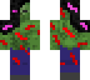 ender enderman zombie blood violent buff cool ripped | Minecraft Skins