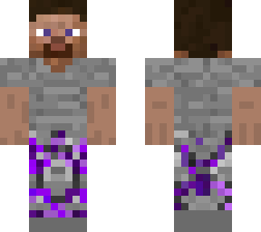 Purple Mossy Cobblestone Steve | Minecraft Skin
