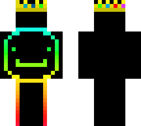 rgb dream with crown (better dream) | Minecraft Skin