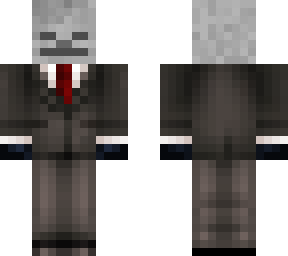 skeleton in a suit | Minecraft Skins