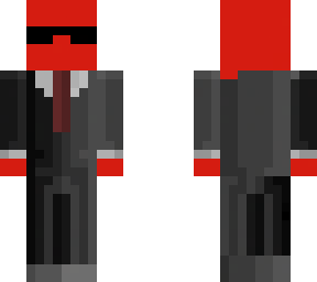 RED GUY IN SUIT WITH SHADES | Minecraft Skin
