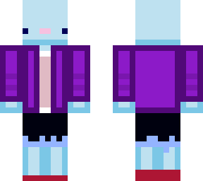 blue axolotl with coooool jacket | Minecraft Skin