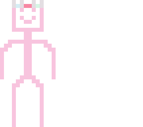 Pink stick man king | Minecraft Skin