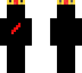 black skin red ruby crown | Minecraft Skin