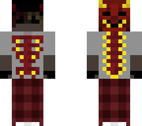 golden red demon guy ;-; | Minecraft Skin
