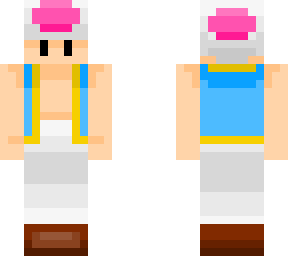 Pink & Light-Blue Toad | Minecraft Skin