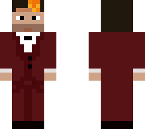 Auron con traje color vino | Minecraft Skin