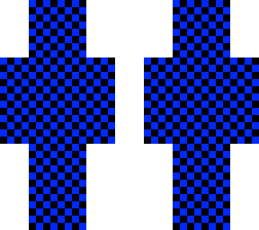 Blue and Black Checkered Person | Minecraft Skin