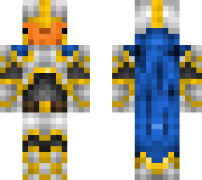 Orange Axolotl Knight | Minecraft Skin