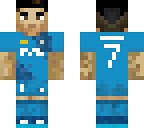 Ronaldo blue real madrid kit | Minecraft Skin