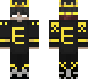 Dark king remastered with letter E | Minecraft Skin