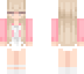 pink cardigan girl | Minecraft Skin