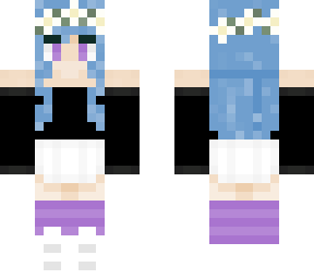 Aesthetic Blue Girl Blueberry Vibes | Minecraft Skin