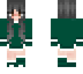 Cute Green Girl | Minecraft Skin