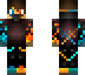 Ice and Fire knight without mask | Minecraft Skin