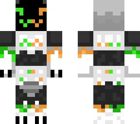 Orange and green protogen | Minecraft Skin