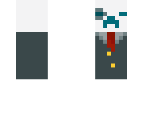 Grumpy creeper in a suit | Minecraft Skin