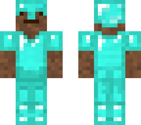 Dirt block dude with diamond armor | Minecraft Skin
