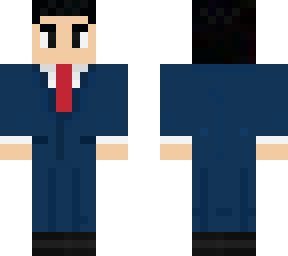 Navy suit with red tie | Minecraft Skin