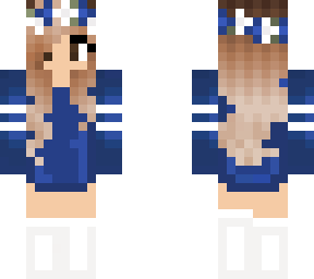 Minecraft_cute_girl_with_blue | Minecraft Skin