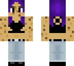 purple hair and freckles | Minecraft Skin