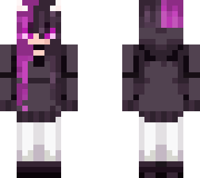 purple and black demon girl | Minecraft Skins