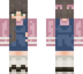 Cute Girl With Mask | Minecraft Skin
