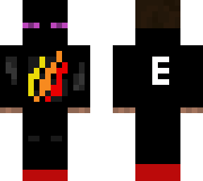 Enderblock skin with fire merch by preston playz | Minecraft Skin