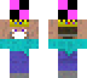 Steve Holding Null with Technoblade Crown | Minecraft Skin