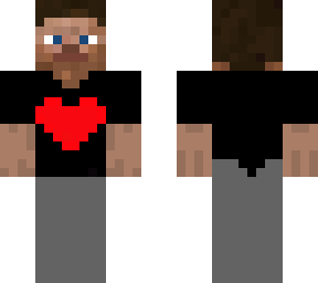 steve heart remastered | Minecraft Skin
