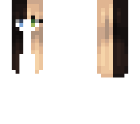 Female HB - Straight Dark Brown & Blonde Split | Minecraft Skin