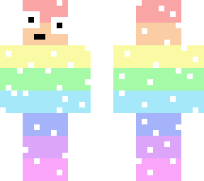Rainbow pufferfish | Minecraft Skin