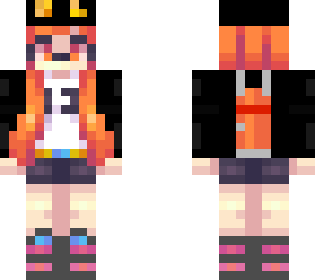 splatoon inkling orange | Minecraft Skin