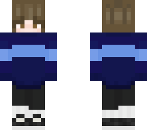 blue aesthethic sweater girl | Minecraft Skin
